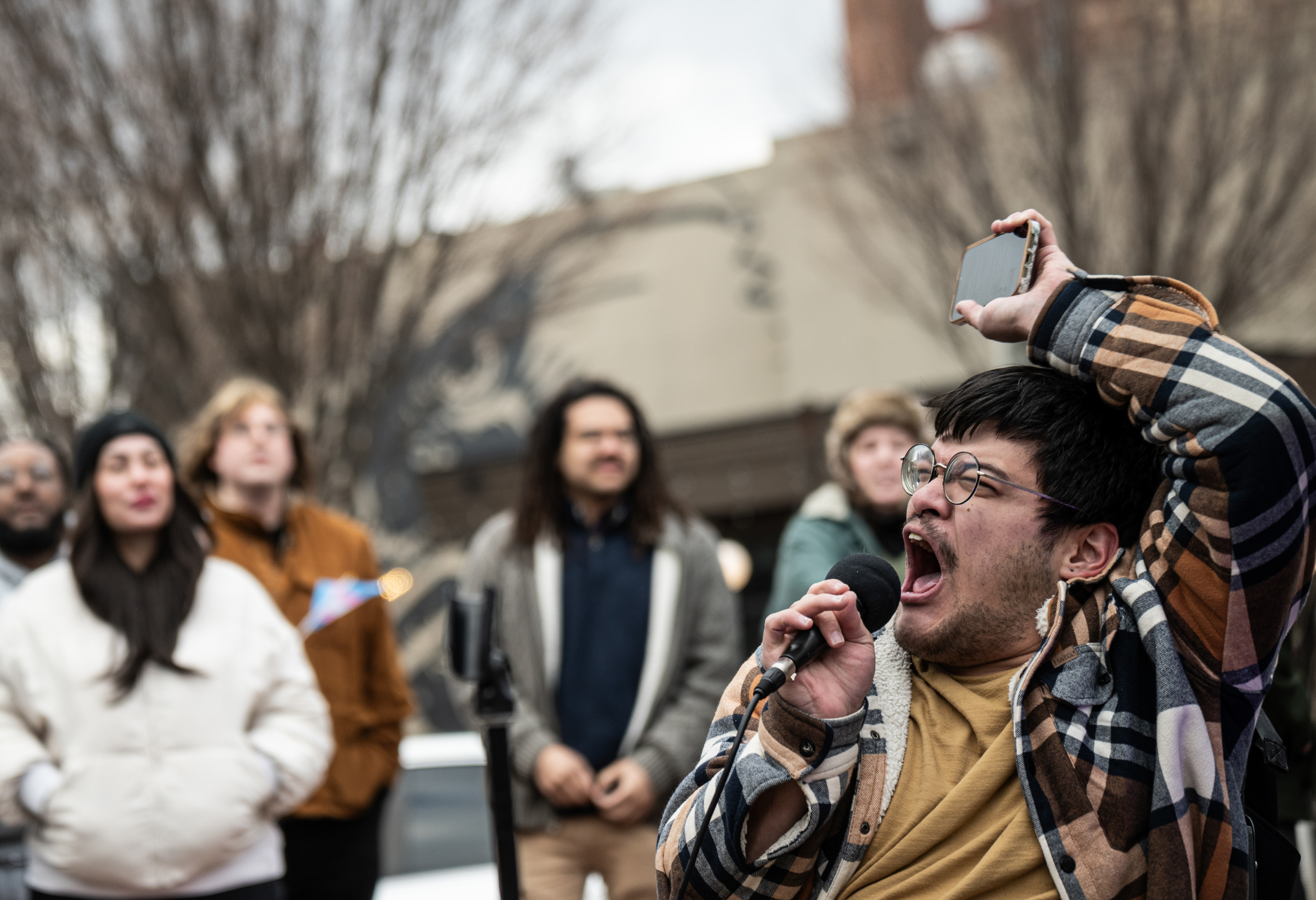 Protestors rally for transgender rights on Mass Ave