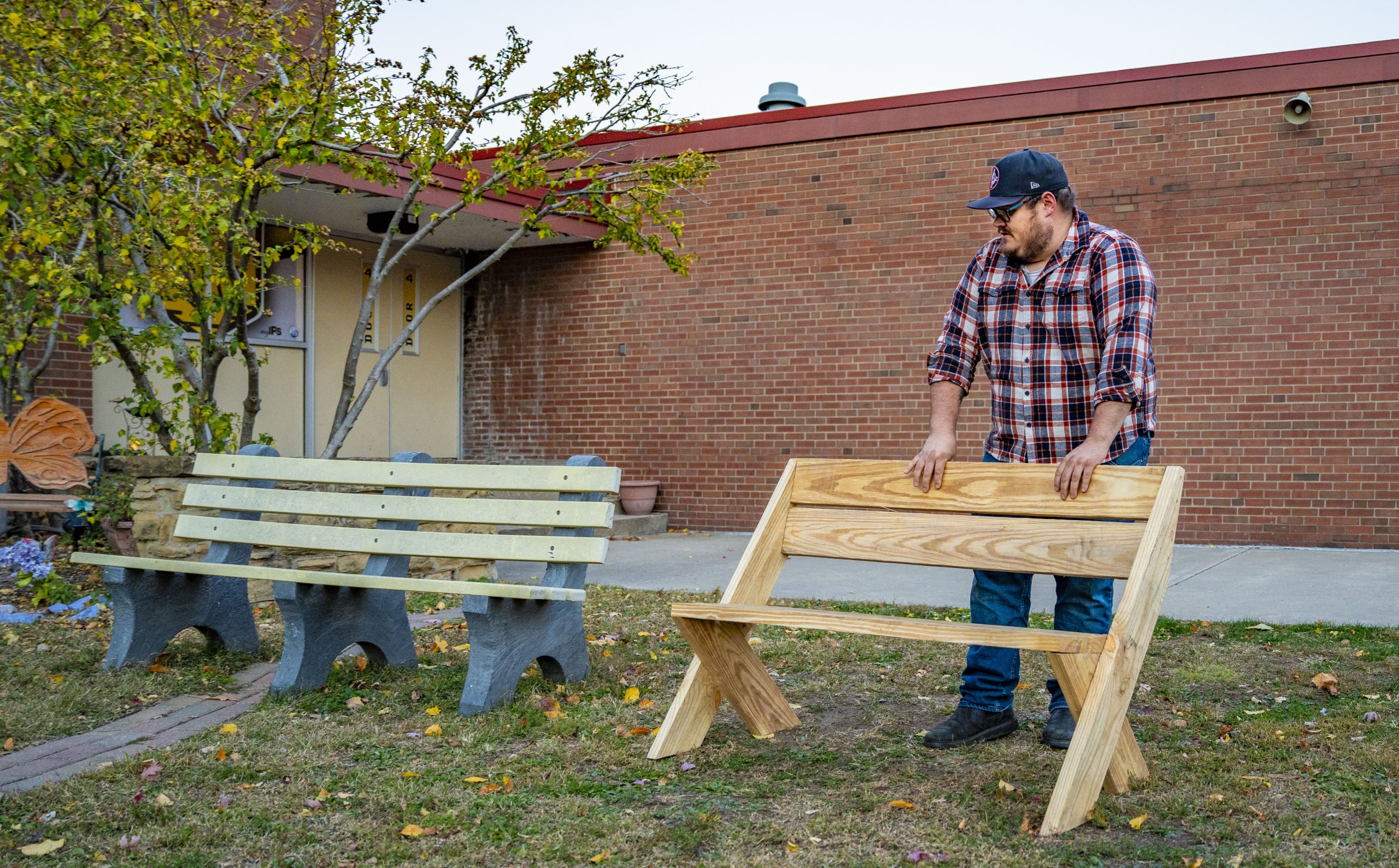 Meet the man making benches for Indianapolis residents